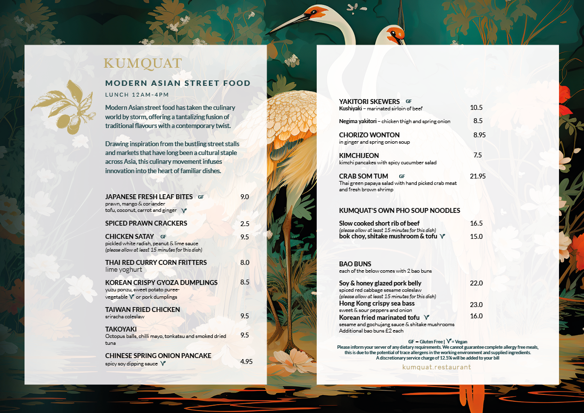 Menu - Kumquat Restaurant